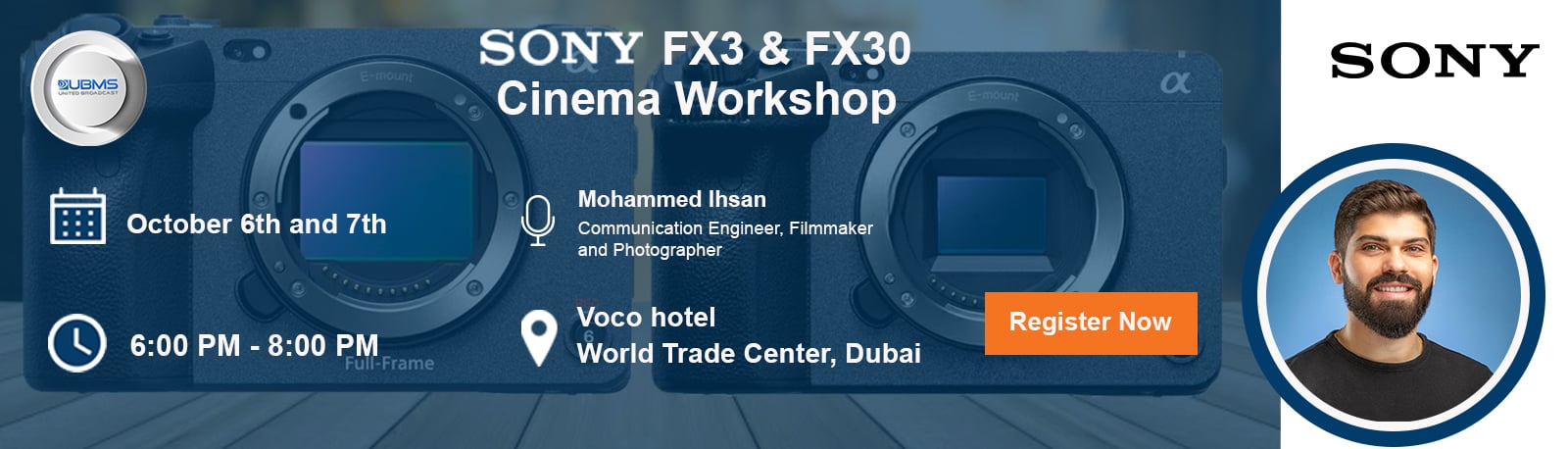 SONY FX3 & FX30 Cinema Workshop – UBMS
